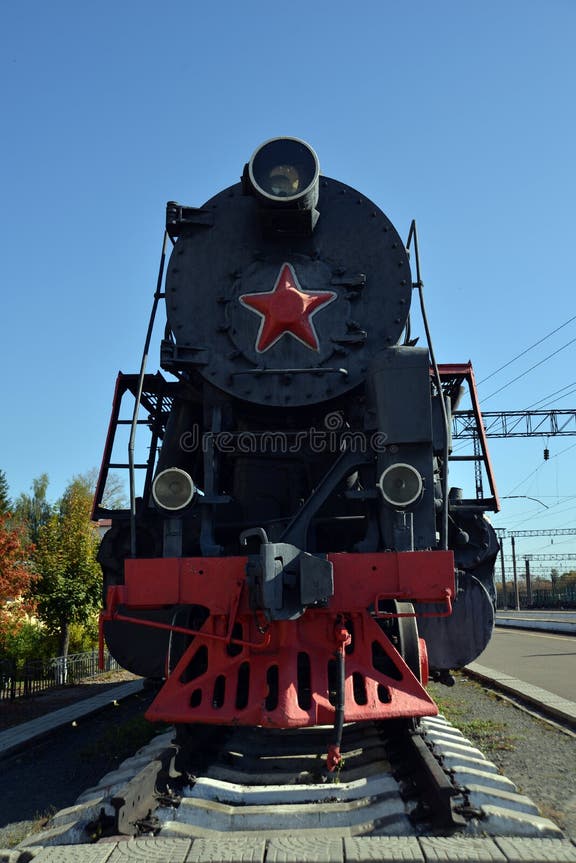 Steam train front view stock image. Image of dark, steam - 62804195