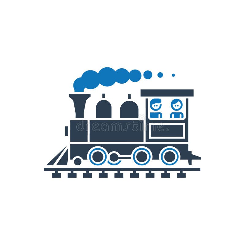 Steam Train Icon stock illustration. Illustration of vector - 373775077