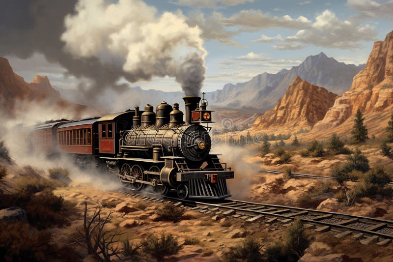 Frontier Train Stock Illustrations – 150 Frontier Train Stock ...