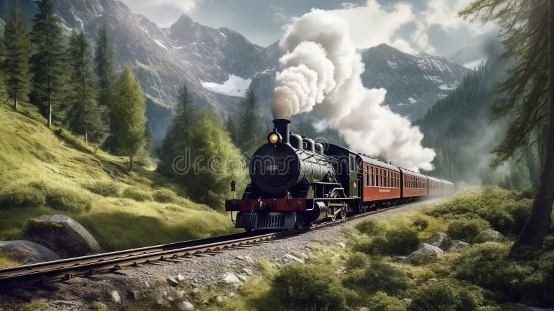Jacobite Stream Train Stock Illustrations – 15 Jacobite Stream Train ...