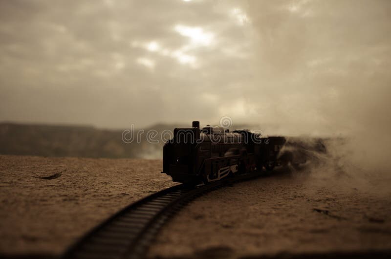 Steam Train in a Open Countryside Concept. Stock Photo - Image of ...