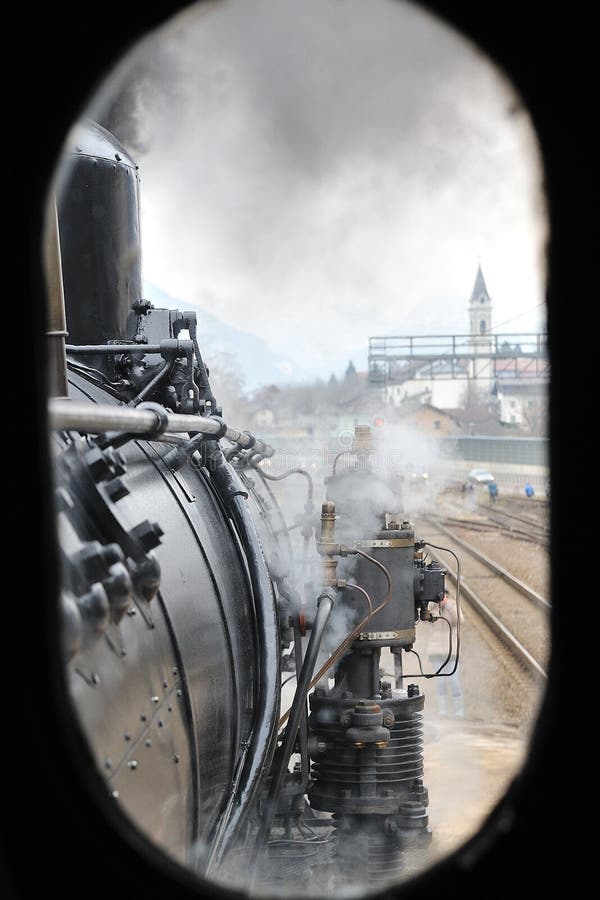 Steam Train on Railroad Treno a Vapore Stock Image - Image of trip ...
