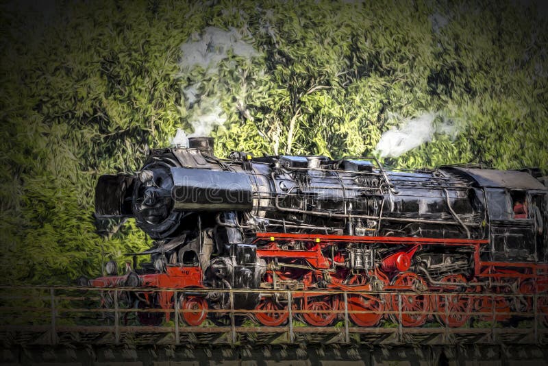 Steam train stock illustration. Illustration of locomotive - 84959129