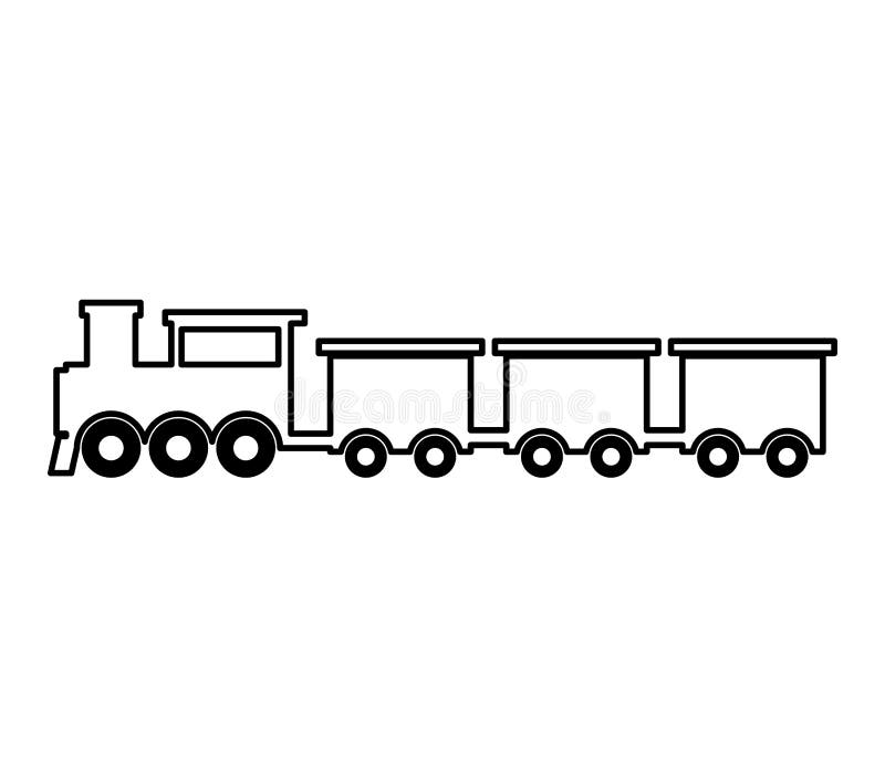 Steam Train Silhouette Isolated Icon Stock Vector - Illustration of ...