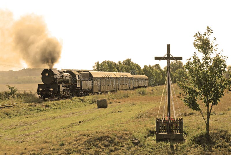 Steam train at the station stock photo. Image of railway - 11324990