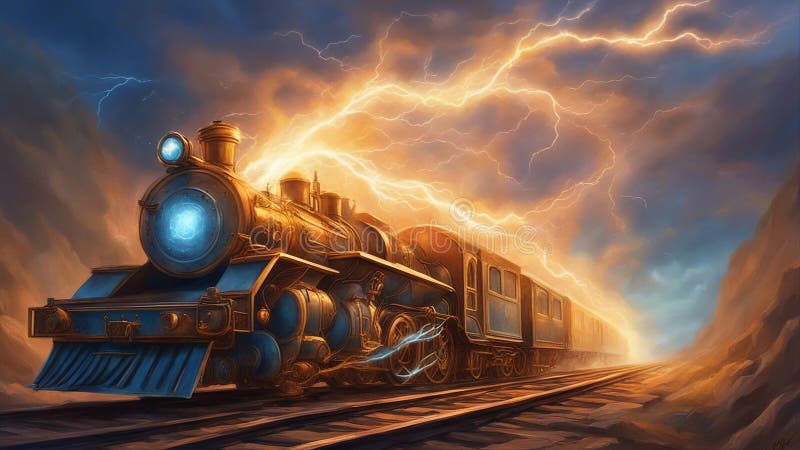 A Lightning Steam Train Made of Lightning that is Made of Electric ...