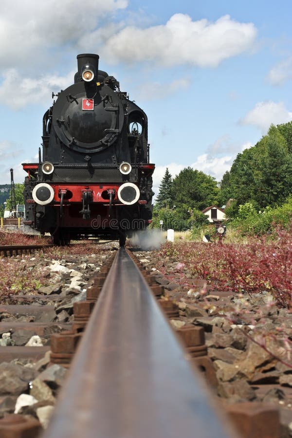 Steam Train on the Tracks stock photo. Image of rail - 25798180