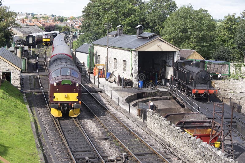 Steam Train on the Turn Table Stock Photo - Image of railroad ...