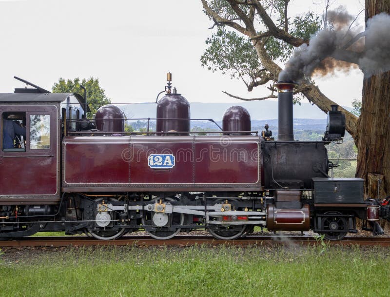 Steam Train with Volumetric Effect at Railway Editorial Photo - Image ...