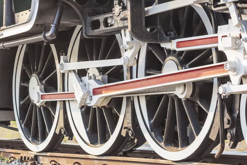 Steam train, wheels. stock photo. Image of wheel, closeup - 59989652