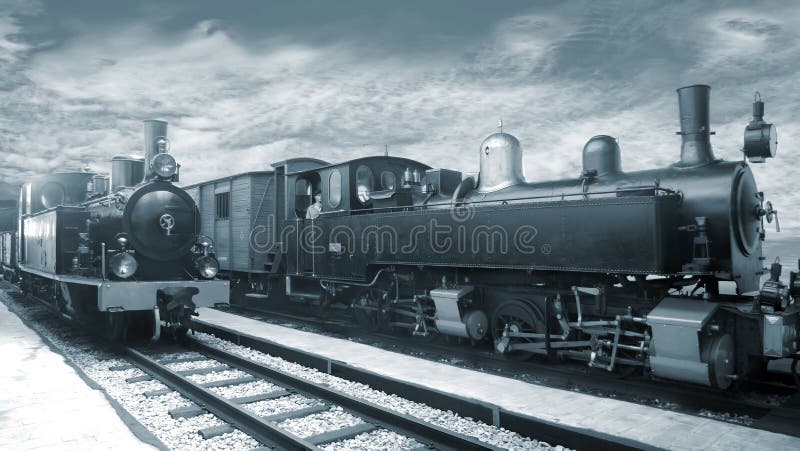 Steam Trains stock image. Image of railroad, chimney - 12569489