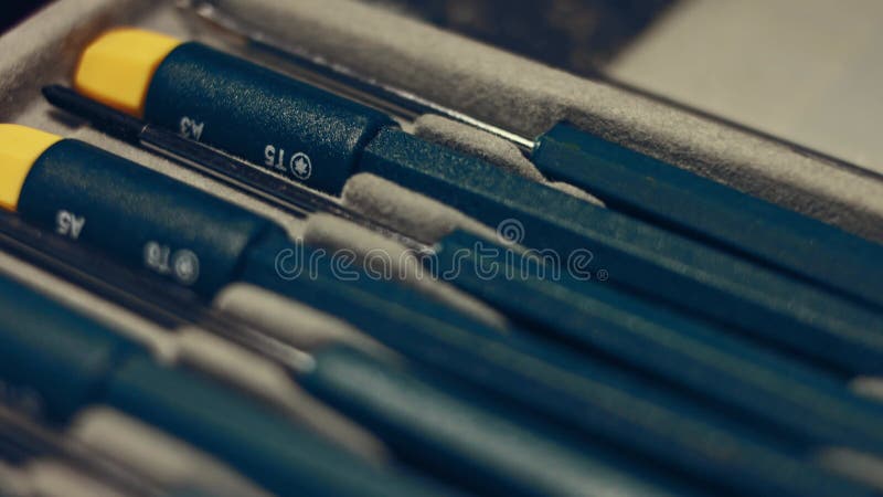 Steam Transformation Effect of Mans Hand Assembling Screwdriver Set ...