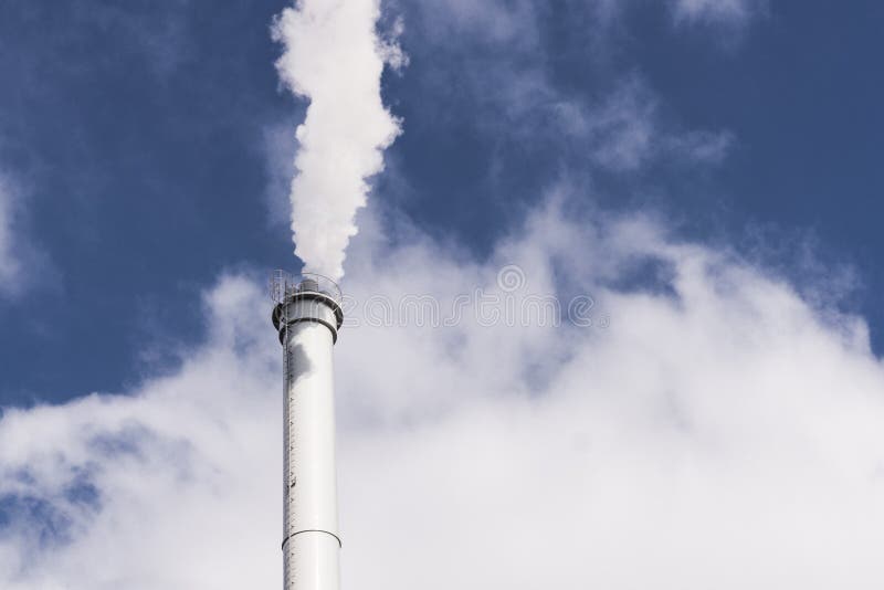 Steam Chimney In A Power Nuclear Plant Stock Image - Image of plant ...