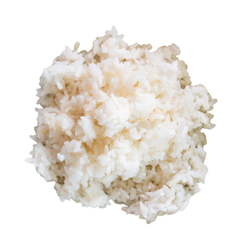 The Steam White Rice Di-cut Out from Bowl Stock Image - Image of cooked ...