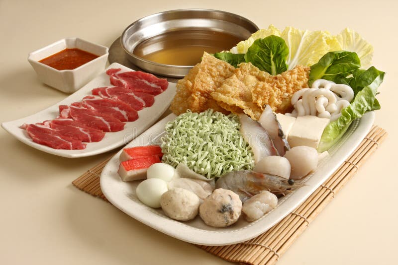 Steamboat materials stock photo. Image of lunch, asian - 95244766
