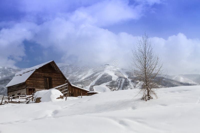 Steamboat Spring Barn stock image. Image of runs, county - 37760093