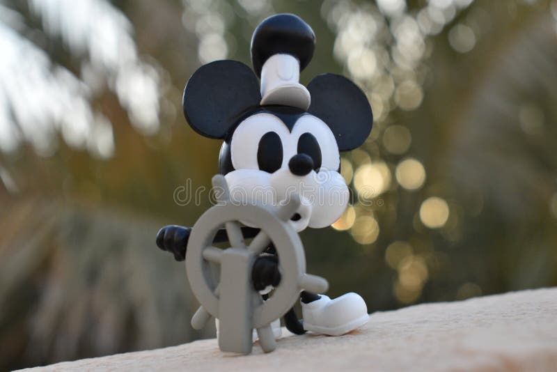 Steamboat Willie Mickey Mouse on Bokeh Background Editorial Photo ...