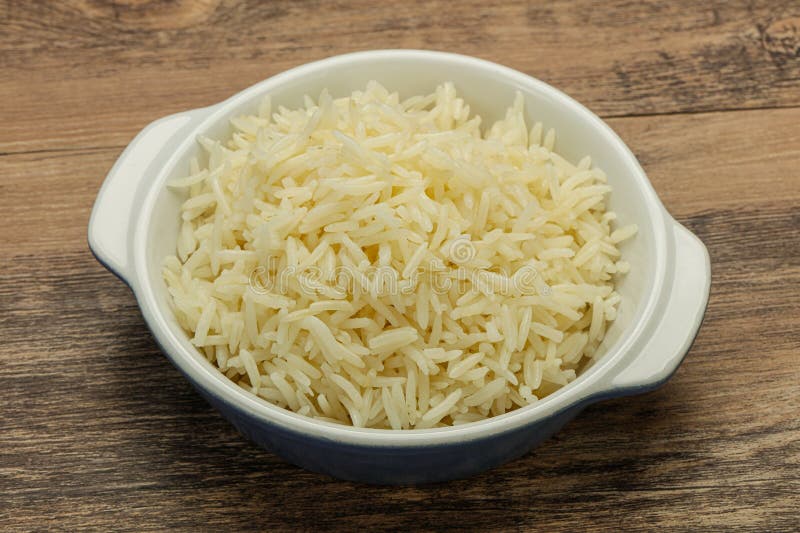 Steamed Basmati Rice in the Bowl Stock Photo - Image of asian, cooked ...
