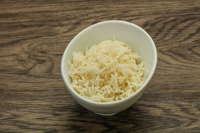 Steamed Basmati Rice in the Bowl Stock Image - Image of lunch, organic ...