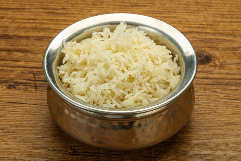 Steamed Basmati Rice in the Bowl Stock Image - Image of eating, indian ...