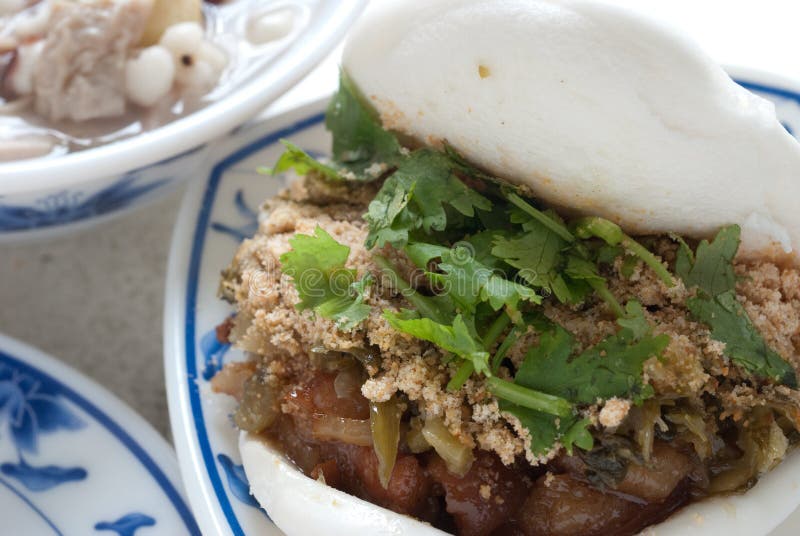 Steamed Bread Stuffed with Pork Stuffing Stock Photo - Image of peanut ...