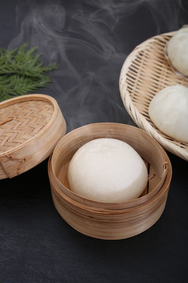 A Chinese Bun with Bean-jam Filling Stock Photo - Image of cake, azuki ...