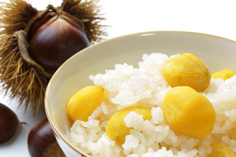 Steamed chestnut rice stock photo. Image of diet, healthy - 26946360