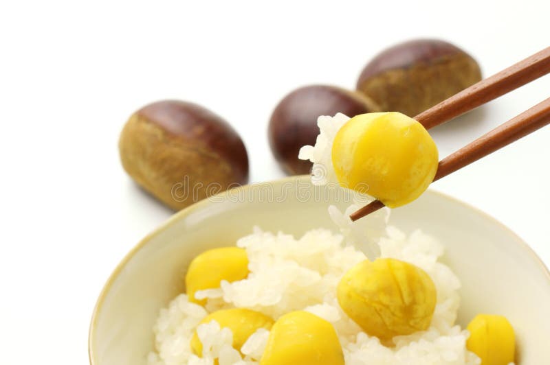 Steamed chestnut rice stock photo. Image of rice, cooked - 26946612