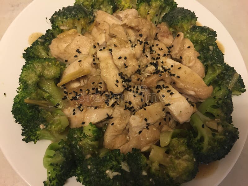 Steamed Chicken and Broccoli Stock Photo - Image of asiancuisine, food ...