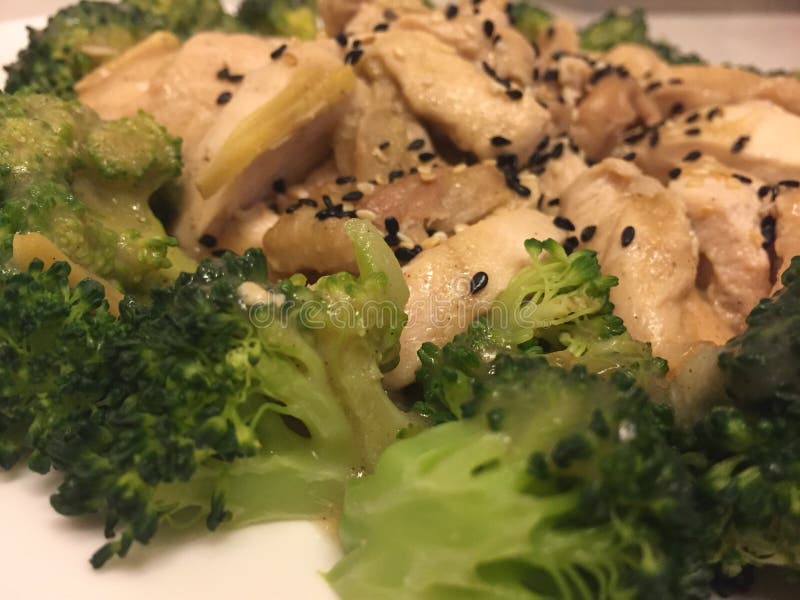 Steamed Chicken and Broccoli Stock Photo - Image of healthy ...