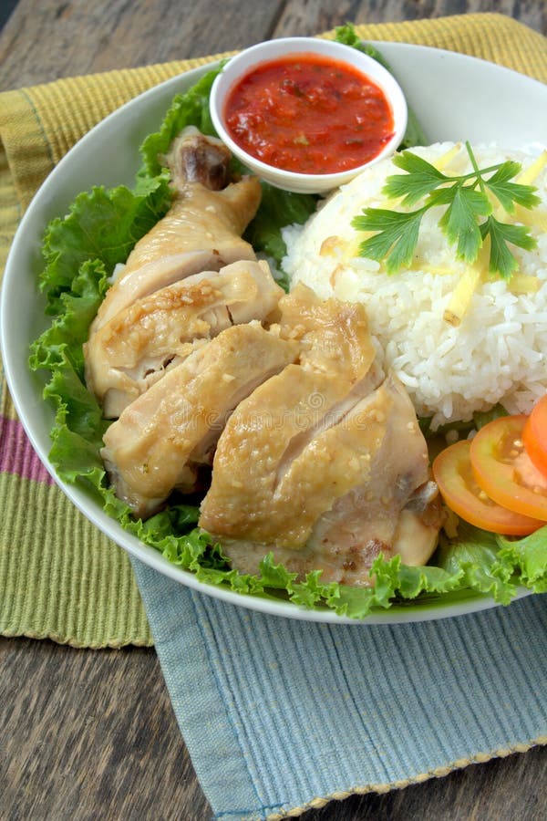 Steamed Chicken Rice stock image. Image of chicken, china - 61430235