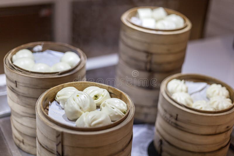 Steamed Chinese Buns Title in Chinese Stock Photo - Image of stuffed ...