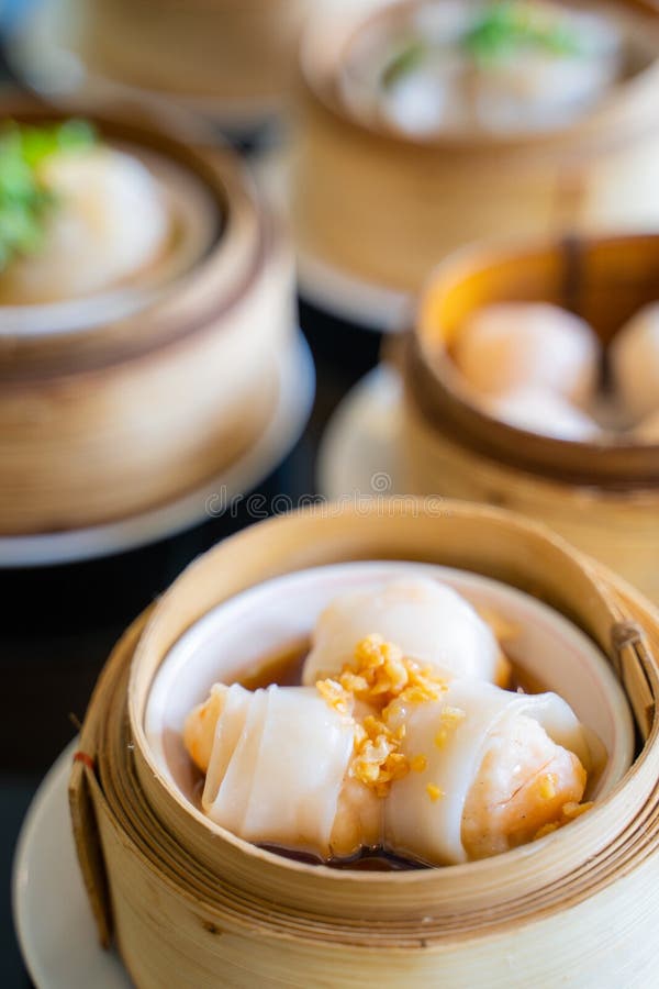 Steamed Dim Sum in Chinese Restaurant Stock Photo - Image of meat ...
