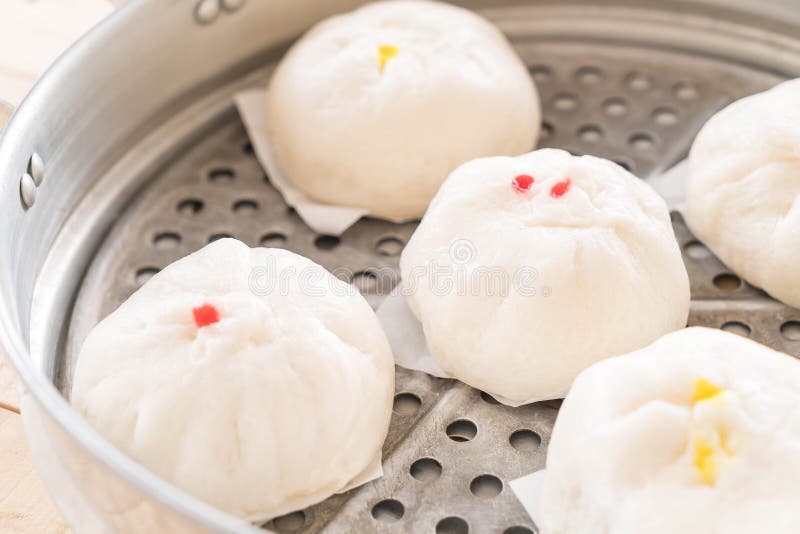 Chinese Bun Steaming. Steamed Dumpling Stock Photo - Image of palatable ...