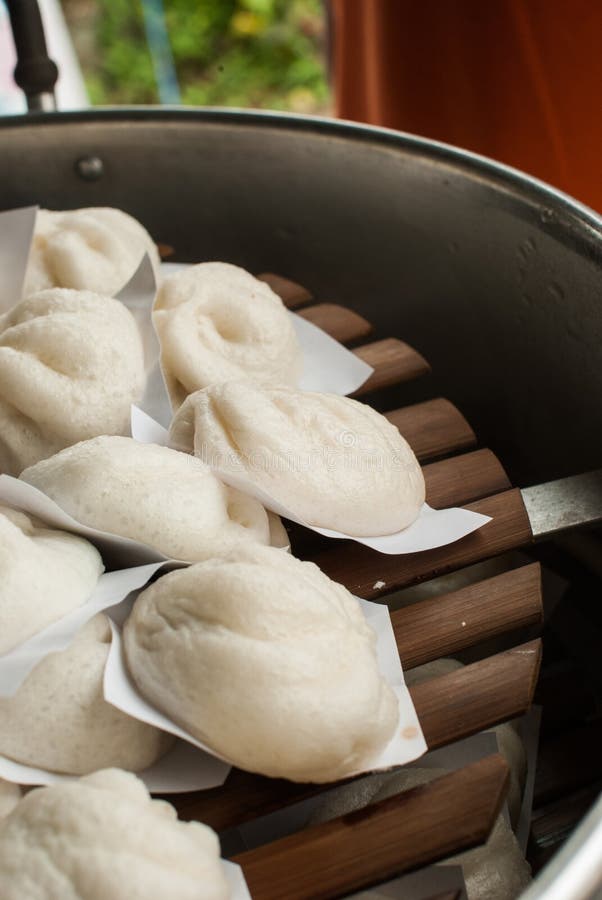 Steamed Dumpling in a Steamed Oven Stock Photo - Image of steamer ...