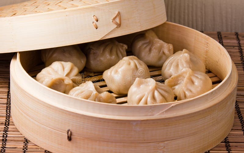 Steamed dumplings stock image. Image of steam, homemade - 19120355
