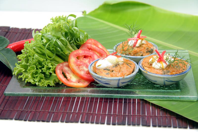 Steamed Fish with Curry Paste Stock Photo - Image of sauce, vegetable ...