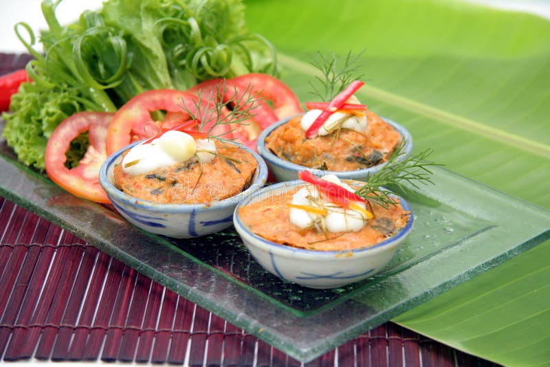 Steamed Fish with Curry Paste Stock Image - Image of coconut, spice ...