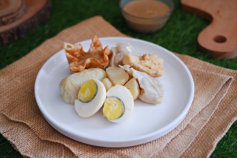 Steamed Fish Dumpling with Peanut Sauce Stock Image - Image of eating ...