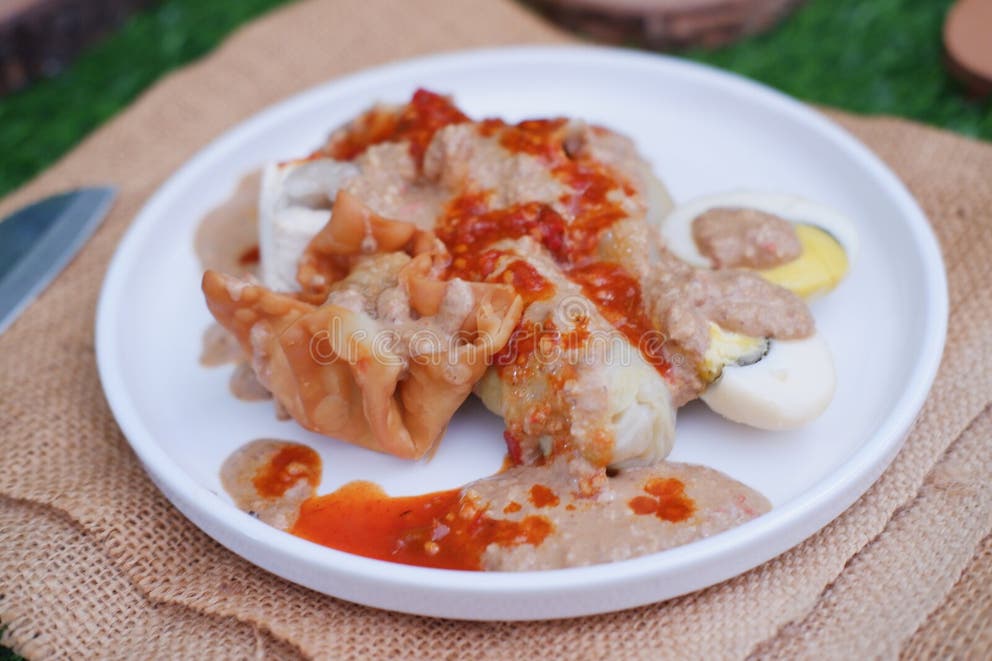 Steamed Fish Dumpling with Peanut Sauce Stock Image - Image of ...