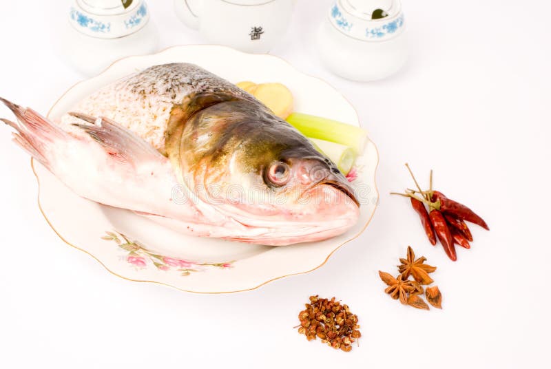 Steamed Fish Head ,Chinese Food Stock Image - Image of ginger, chinese ...