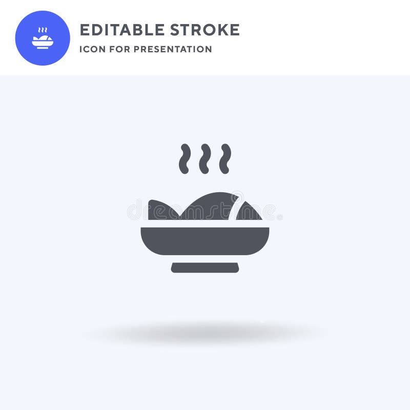 Steamed Fish Icon Vector, Filled Flat Sign, Solid Pictogram Isolated on White, Logo Illustration ...