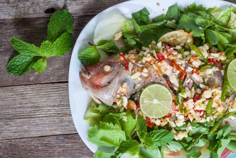 Steamed fish with lemon. stock image. Image of healthy - 56423723