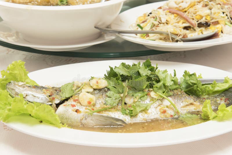 Steamed Fish in Lemon Sauce / Food Stock Photo - Image of steam, dinner ...