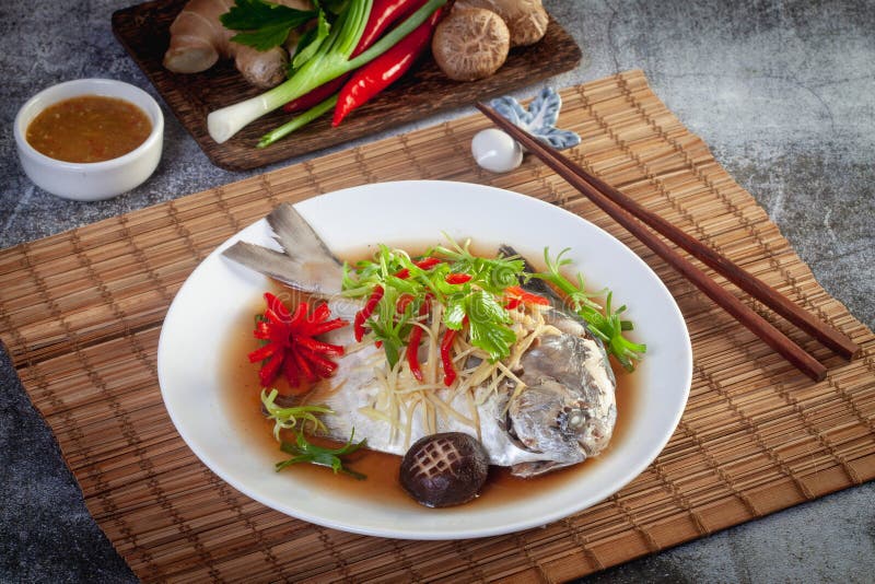 Steamed Fish with Soy Sauce Stock Image - Image of health, tender ...
