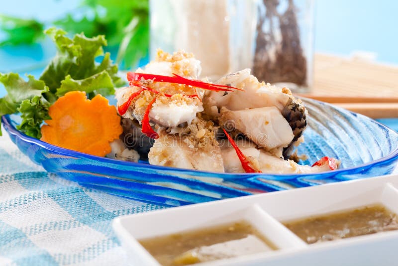 Steamed Fish stock photo. Image of restaurant, sauce - 103050092
