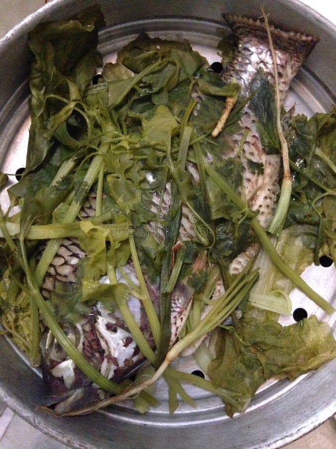 Steamed Fish with Vegetables Stock Image - Image of healthy, boiled ...