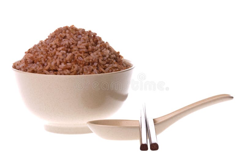 Steamed High Fibre Red Rice Stock Image - Image of food, chopstick: 7066501