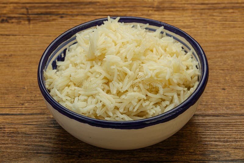 Steamed Basmati Rice in the Bowl Stock Image - Image of nutrition ...