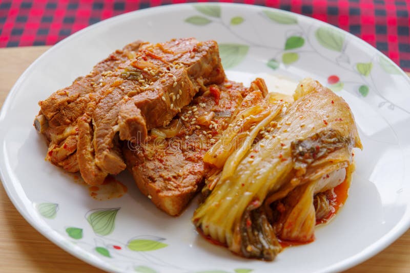 Steamed Kimchi with Fork Ribs Stock Photo - Image of fork, diner: 85154004